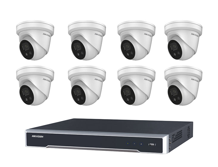 DIY Hikvision 8MP AcuSense Turret Kit [8x8MP Turret (DS-2CD2386G2-IU ...