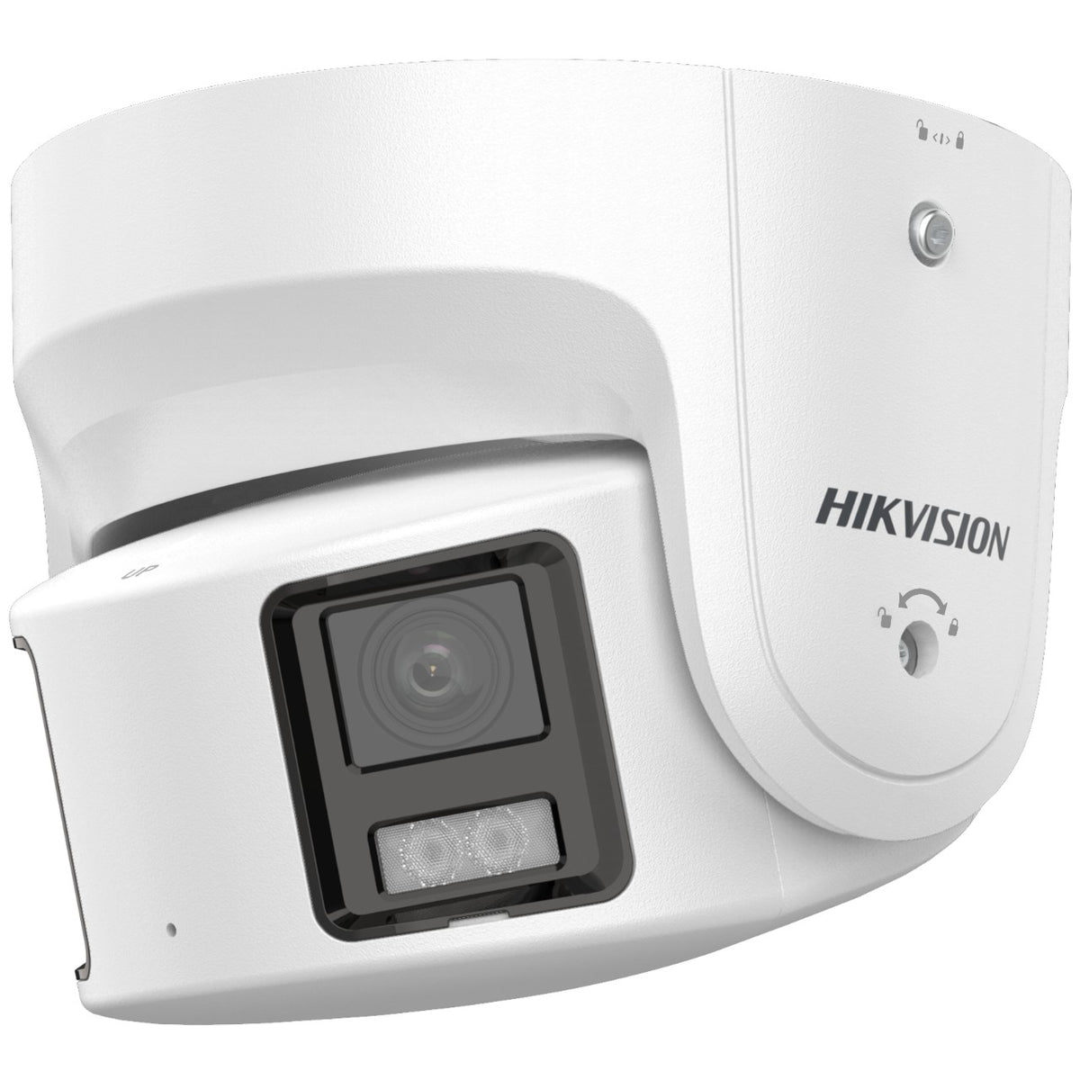 Hikvision 8MP ColorVu Panoramic Turret Camera with AcuSense,Dual Lens ...